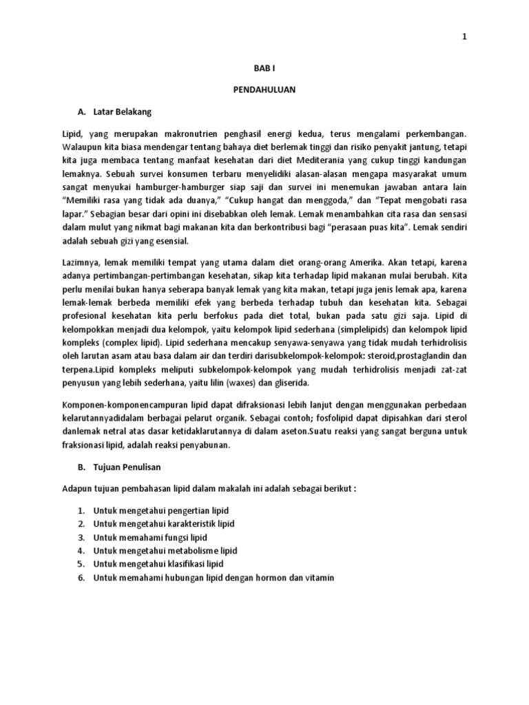 Makalah Lipid | PDF | Kesehatan Holistik | Gaya Hidup