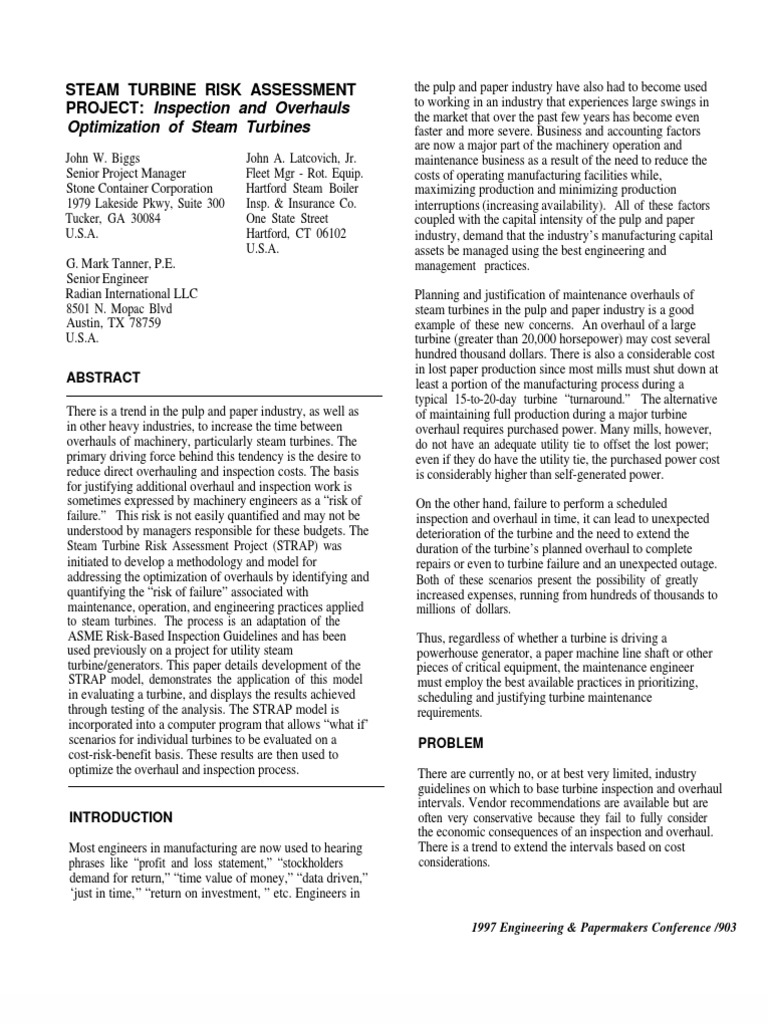 STRAP Analysis PDF | PDF | Turbine | Risk