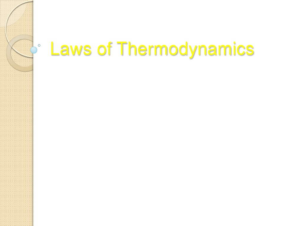 Laws of Thermo | PDF | Heat | Second Law Of Thermodynamics