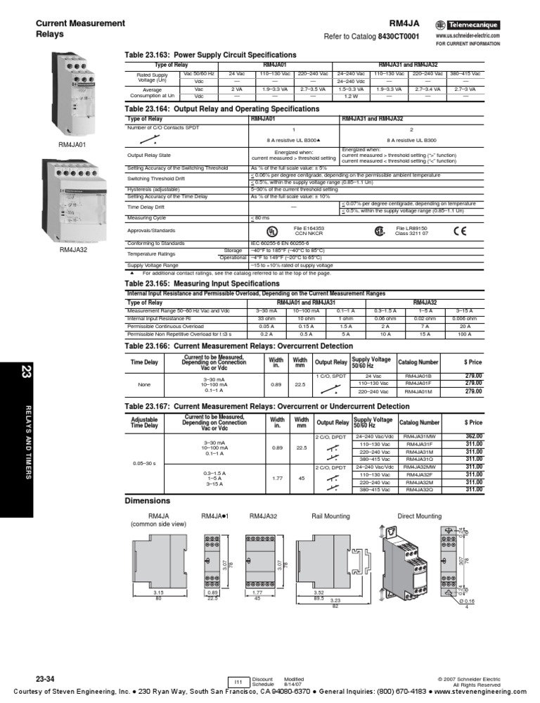 45relay Rm4ja | PDF | Relay | Electrical Engineering