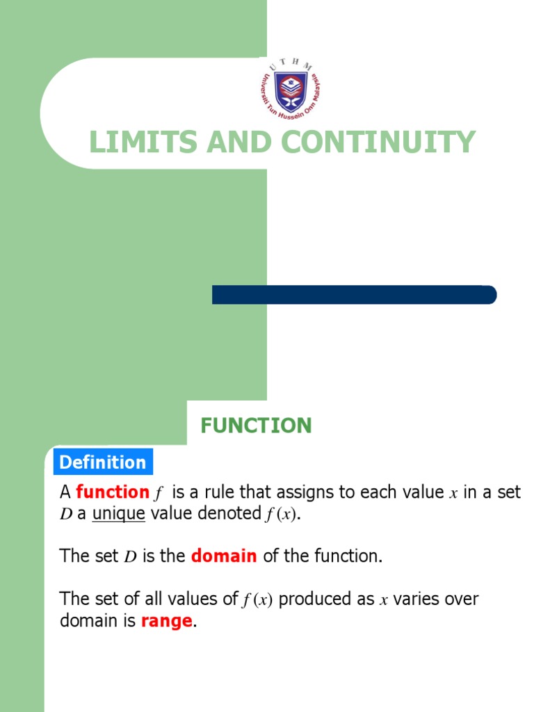 1.limits and Continuity | PDF | Continuous Function | Function (Mathematics)