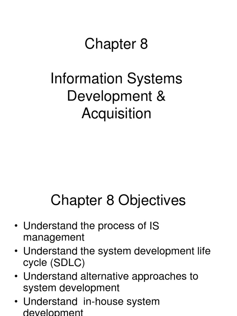 Information Systems Development & Acquisition | PDF | Computers