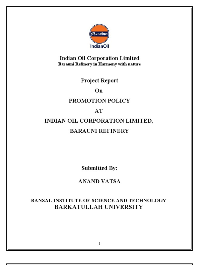 Project Report On Promotion Policy | PDF | Competence (Human Resources ...