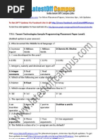 HCL Sample Technical Placement Paper | PDF | Constructor (Object Oriented Programming) | Programming