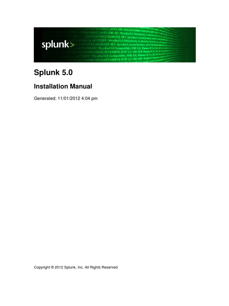 Splunk 5.0 Installation | PDF | File System | Operating System