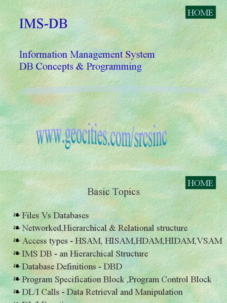 IMS DB Concepts & Programming Guide | PDF | Teaching Methods & Materials