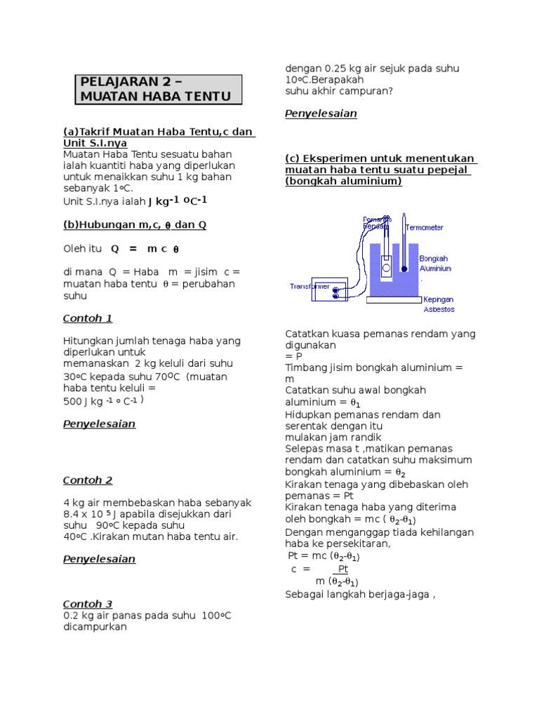 4 2 Muatan Haba Tentu | PDF