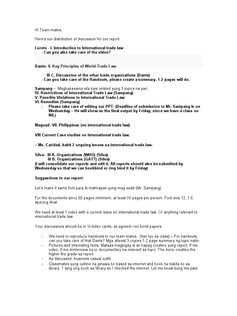 International Trade Law | PDF | Dumping (Pricing Policy) | World Trade Organization