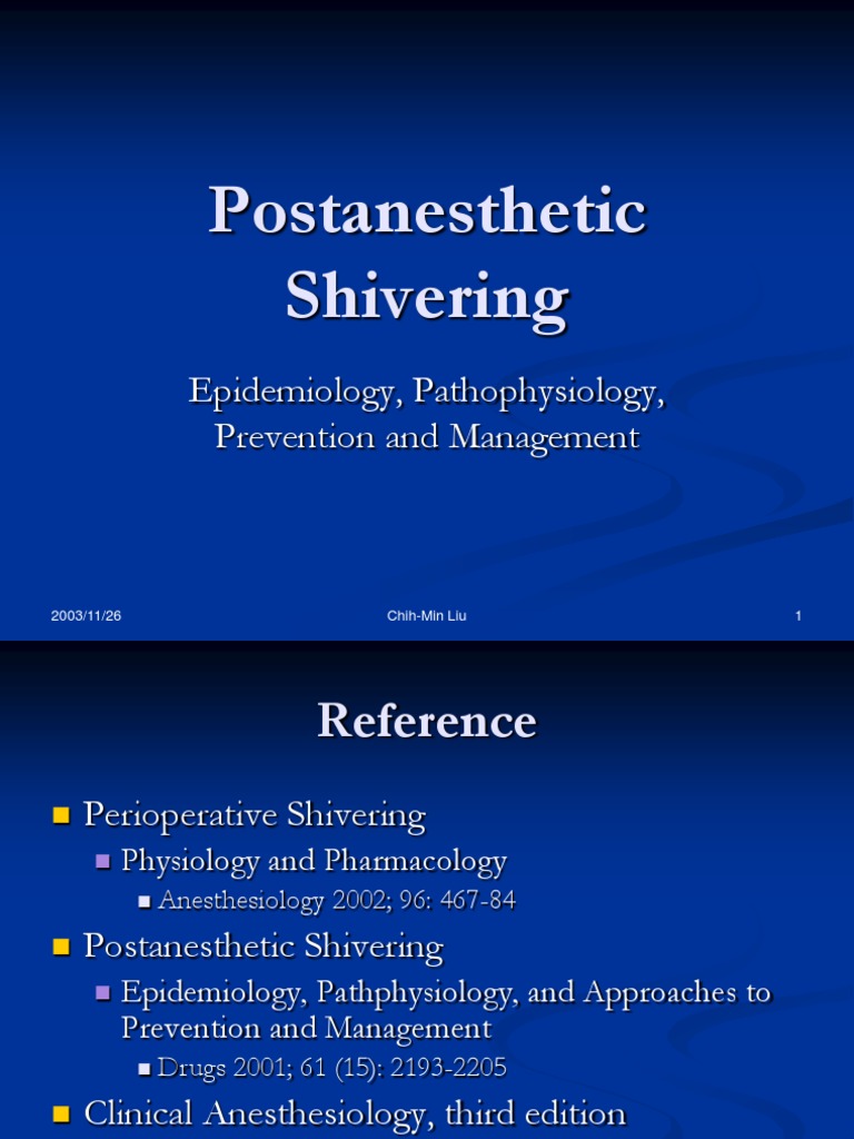 Shiver | PDF | Anesthesia | Serotonin