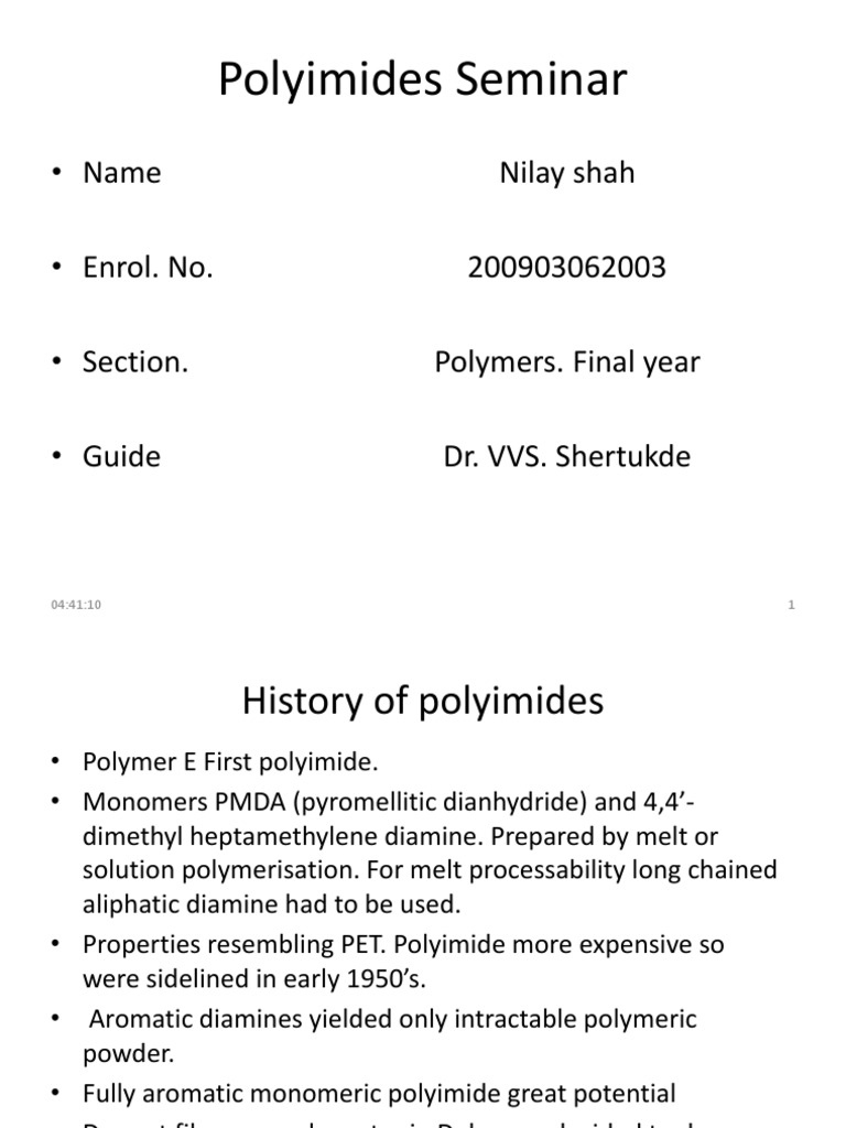 Polyimides and Polyamide Imides | PDF | Chemical Reactions | Polymers