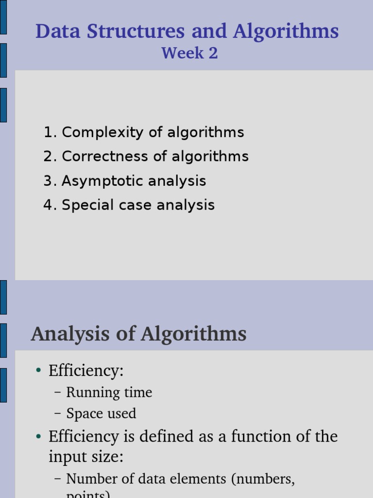 Data Structures and Algorithms: Week 2 | Download Free PDF | Time Complexity | Mathematical Concepts