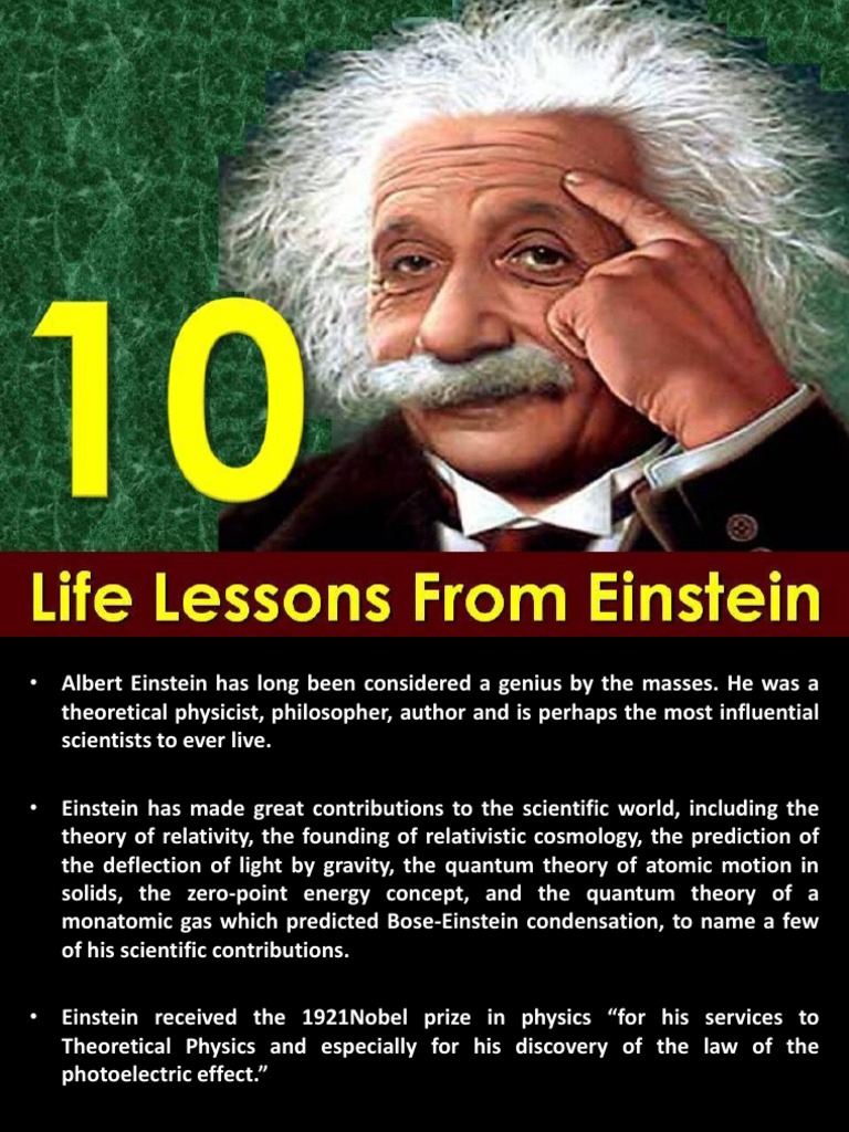 10 Life Lessons From Einstein | PDF | Albert Einstein | Theoretical Physics