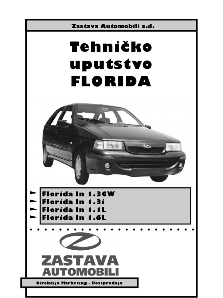 Zastava - Tehnicko Uputstvo - Florida | PDF