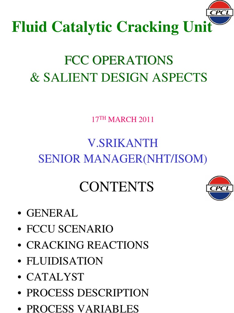 Fcc | Cracking (Chemistry) | Chemical Process Engineering