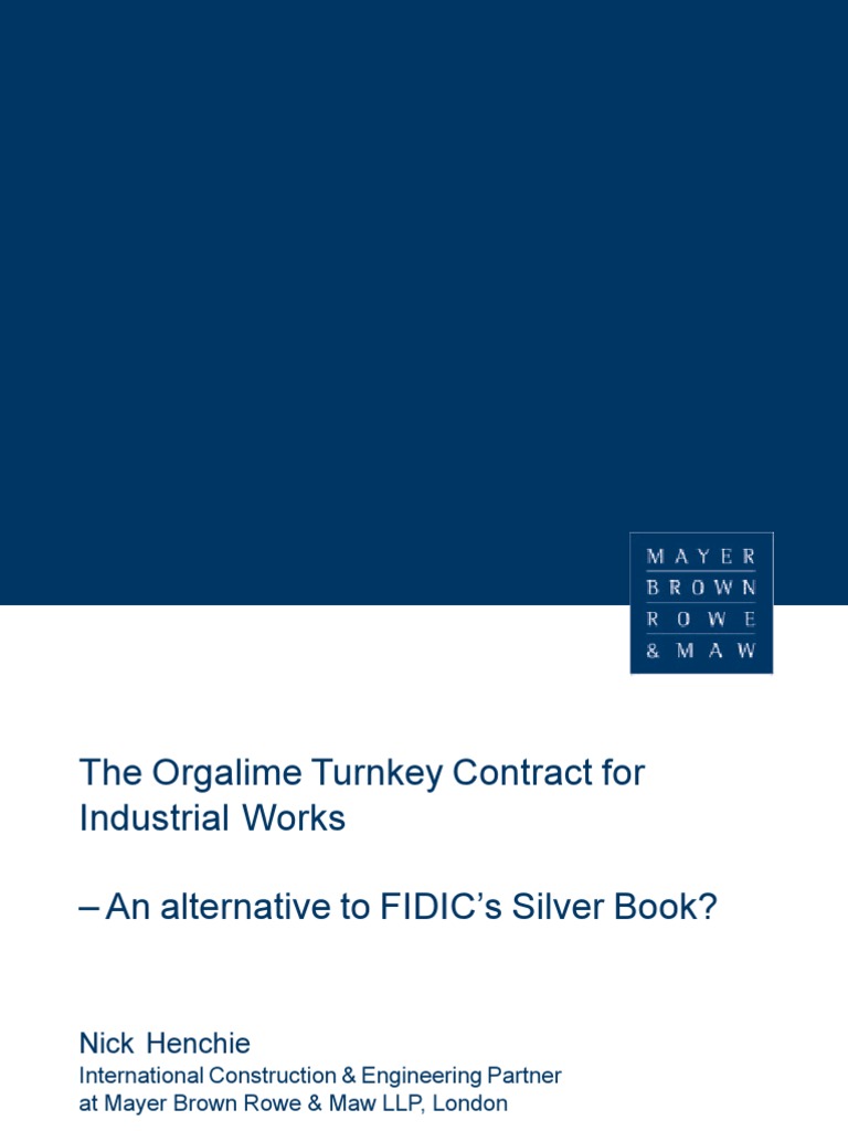 Orgalime Turnkey Contract Overview | PDF | Indemnity | Damages