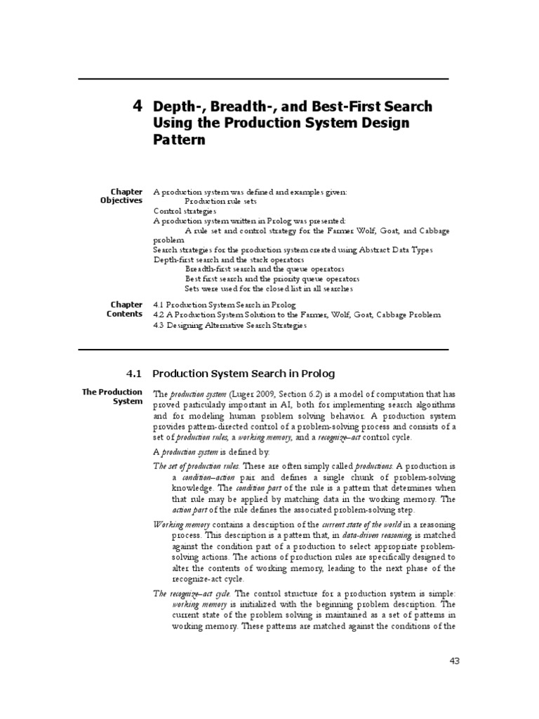 Depth First Breadth First And Best First Search Strategies For Solving Production System