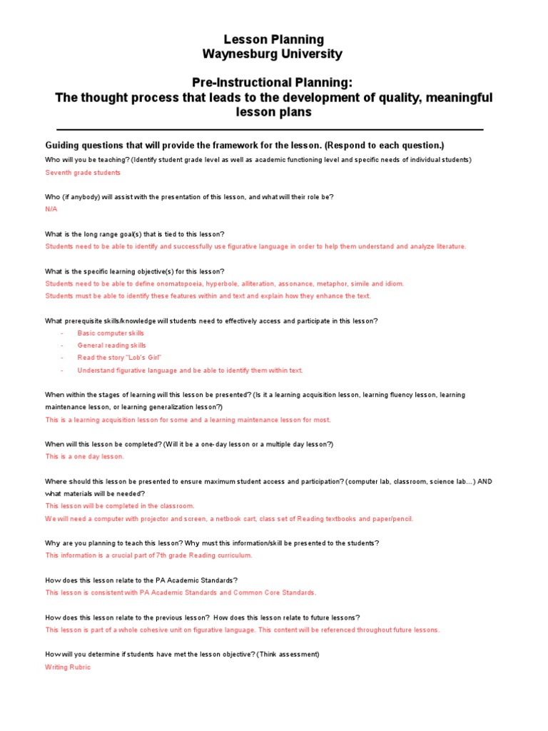 Blog Post Lesson Plan | PDF | Lesson Plan | Special Education