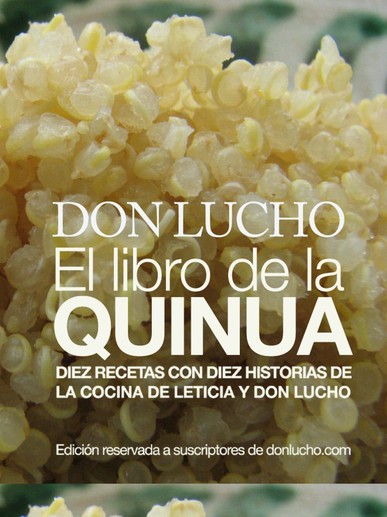 Recetas de Quinua de Don Lucho | PDF | Queso | Quinua