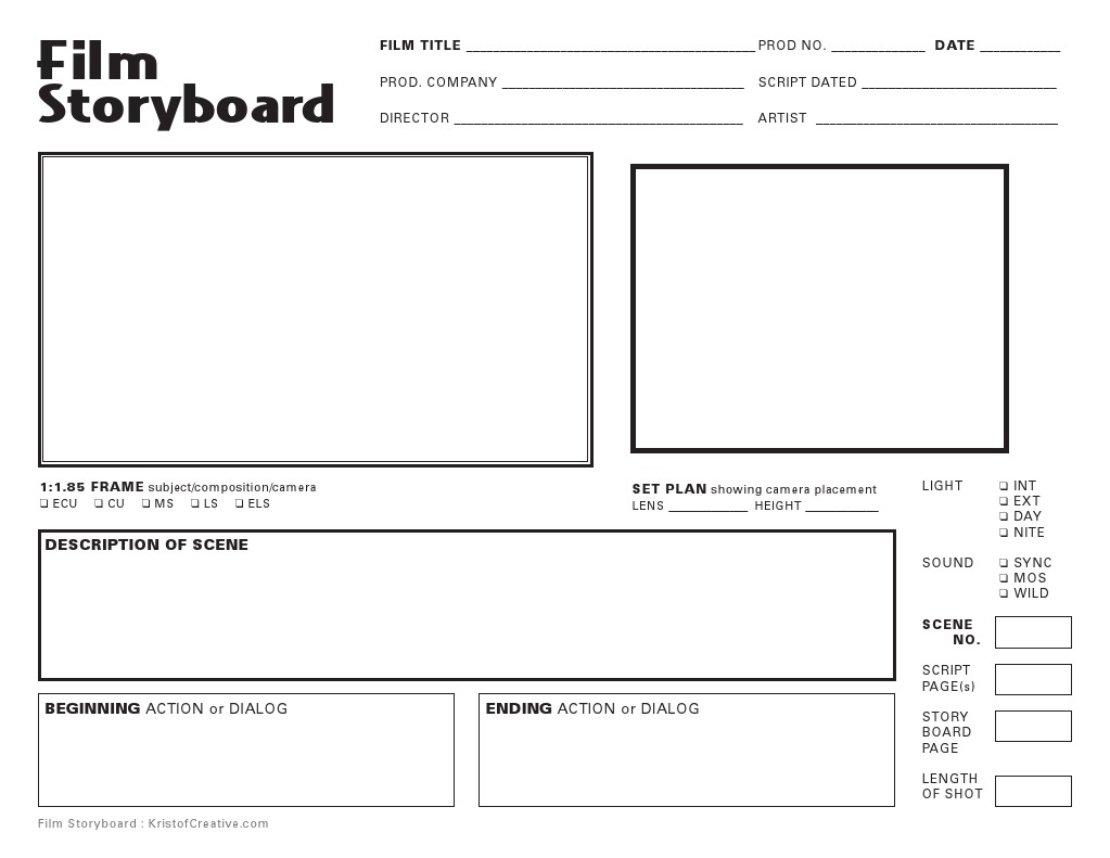 Film Storyboard Template Guide | PDF