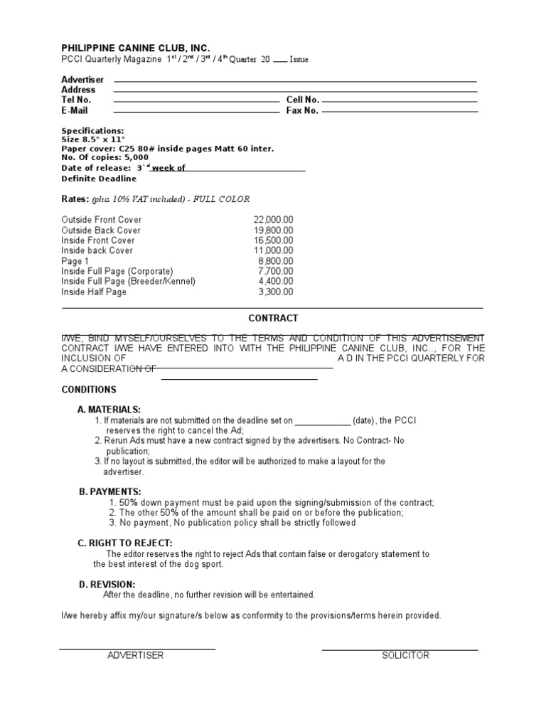 PCCI Quarterly Form | PDF | Government | Business