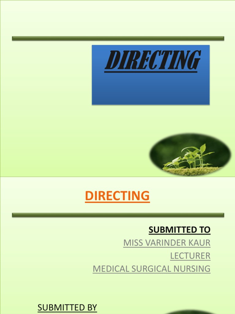 Directing in Nursing | PDF | Leadership | Motivation