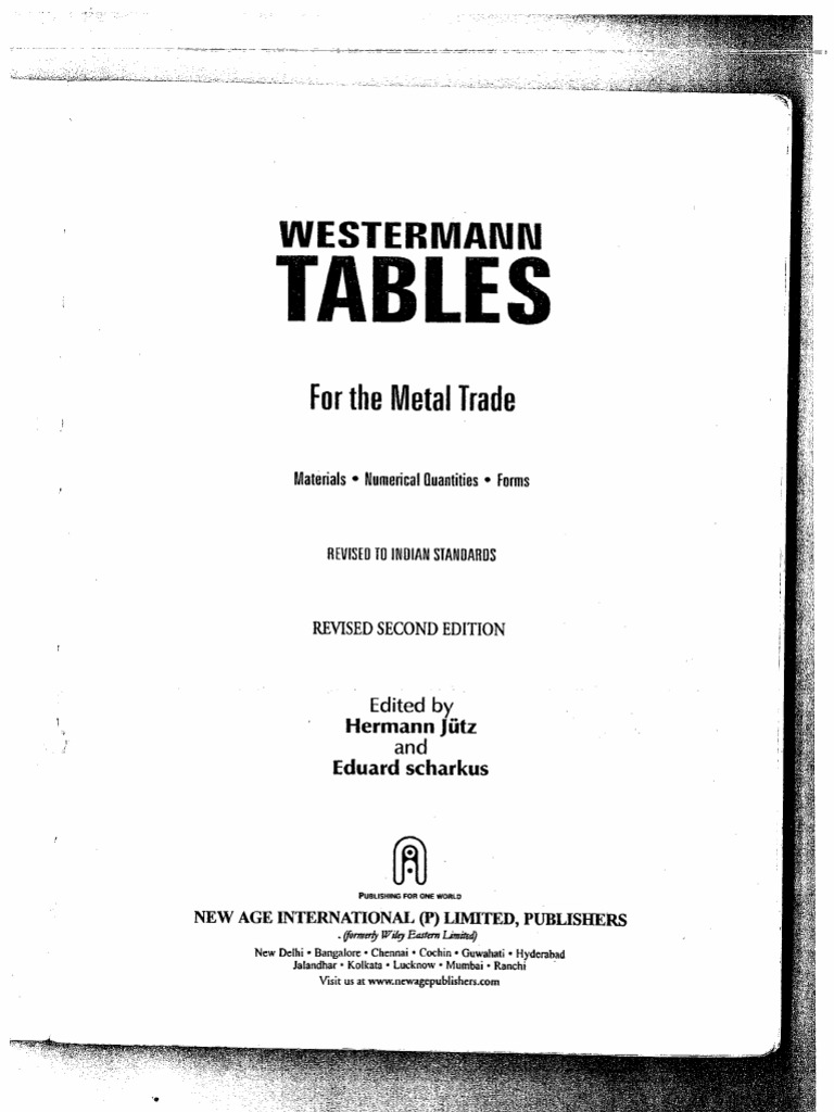 Westermann Tables | PDF