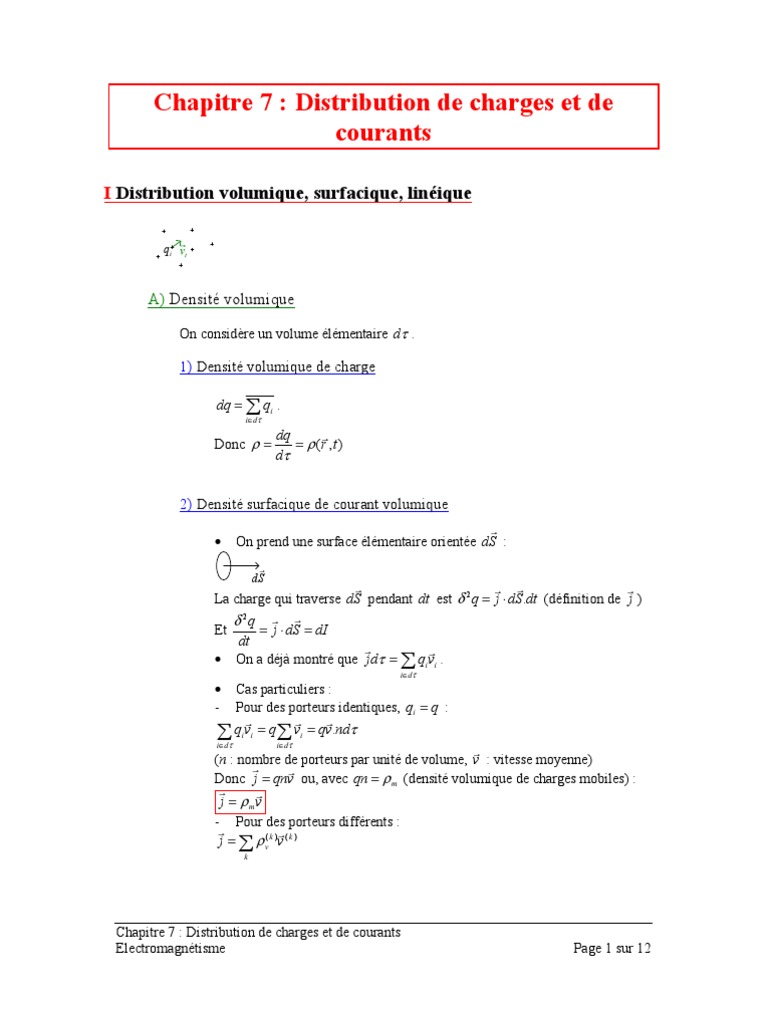Distribution de Charge Et de Courant | PDF