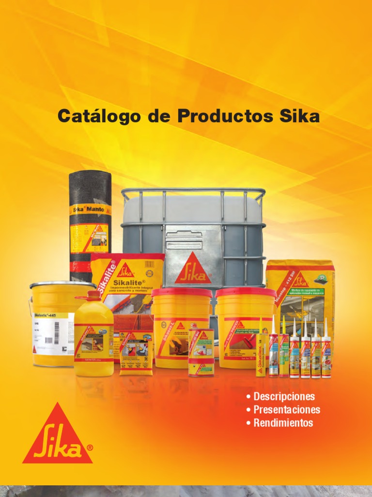 Catalogo Productos Sika 2011 | PDF | Epoxy | Cemento