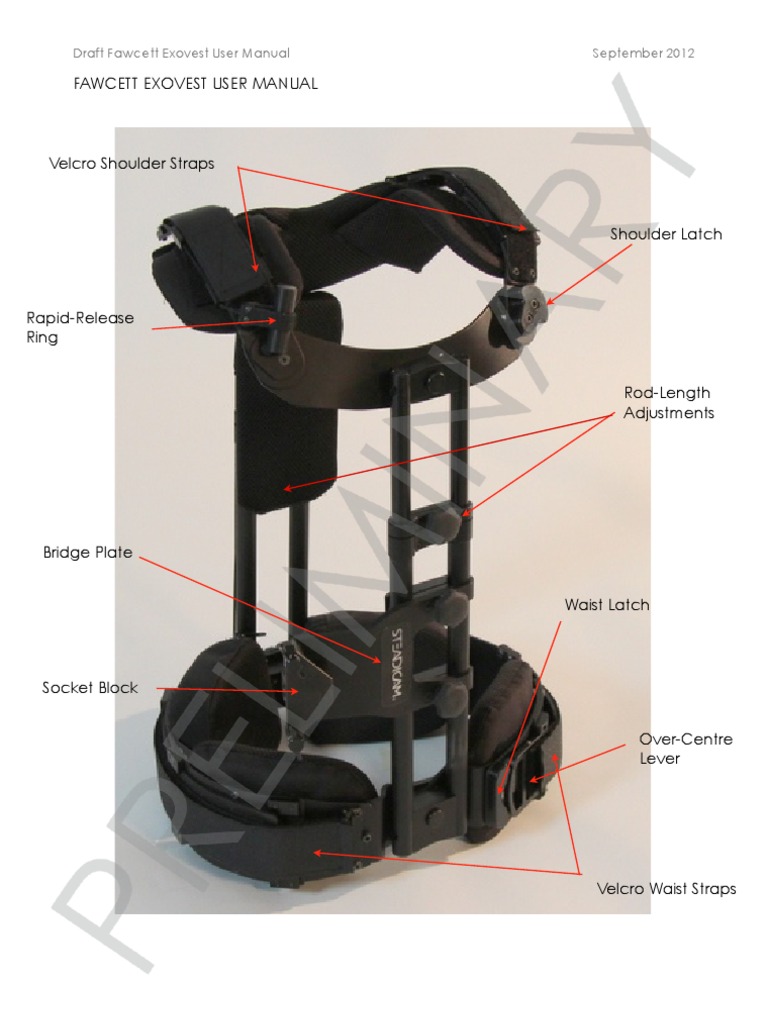 Fawcett Exovest User Manual (Draft) | PDF | Pelvis | Hip