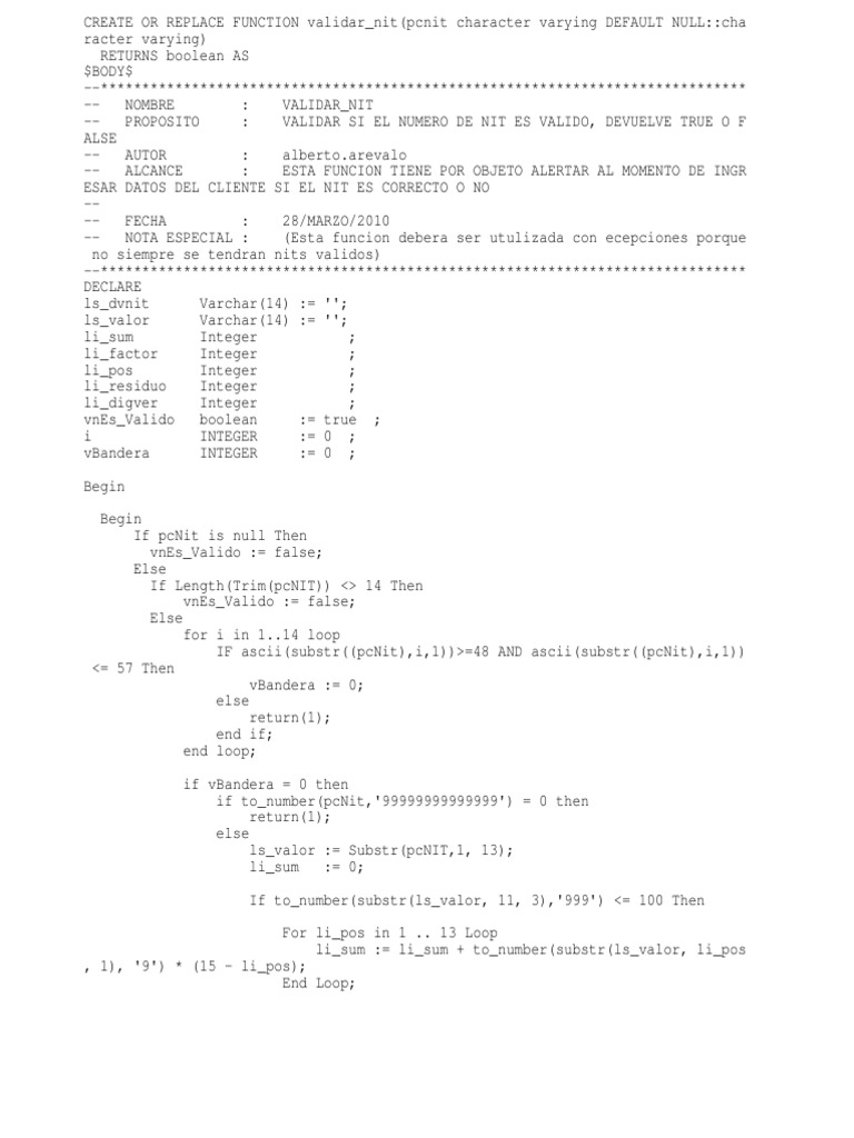 Validar Nit | PDF | Informática