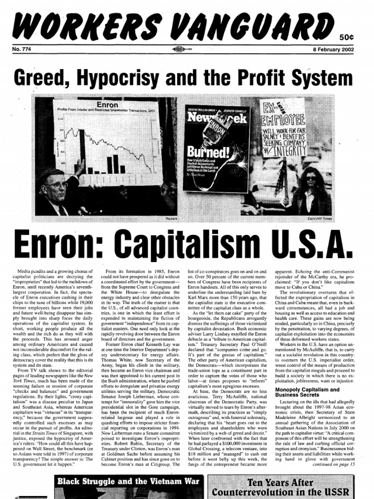 Workers Vanguard No 774 - 08 February 2002 | PDF | Federal Government ...