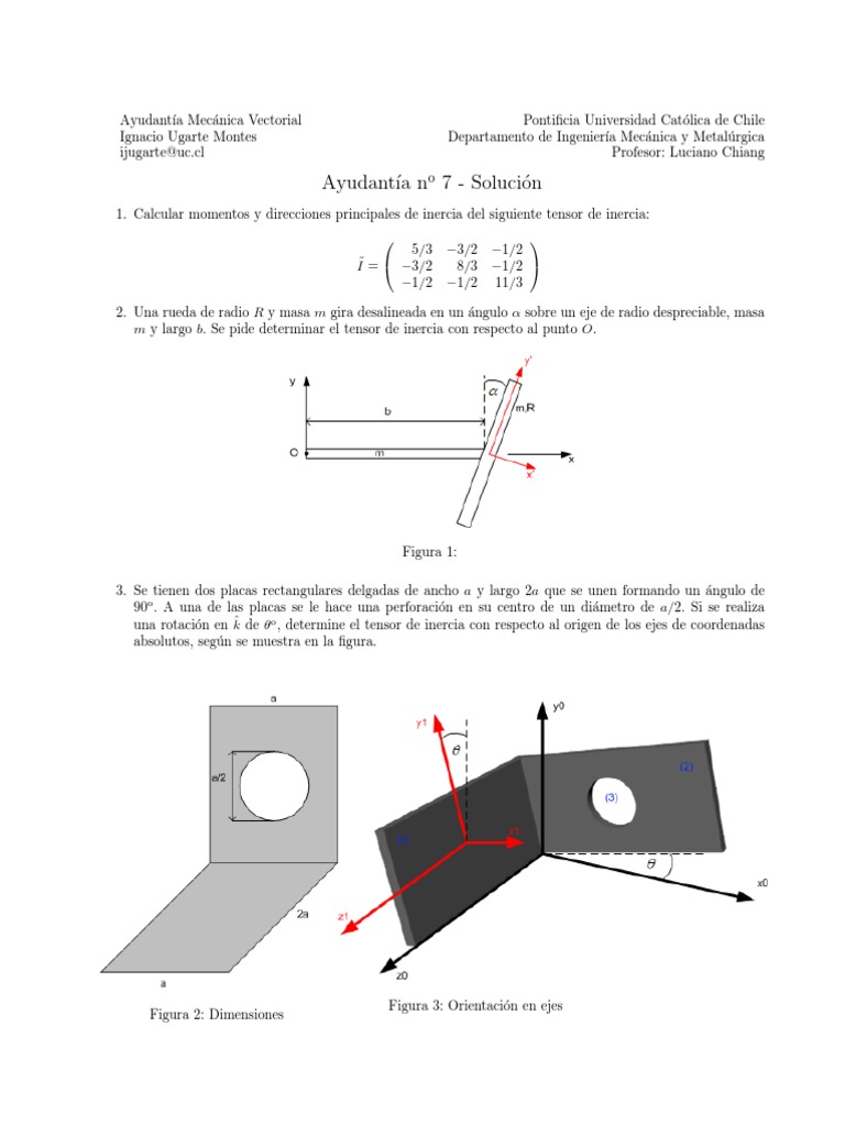 Propiedades de Inercia | PDF | Vector Euclidiano | Álgebra lineal