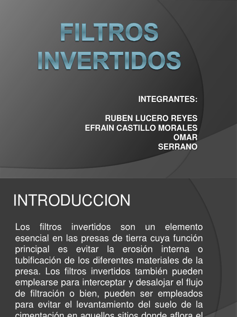 Filtros Invertidos | PDF | Filtración | Suelo