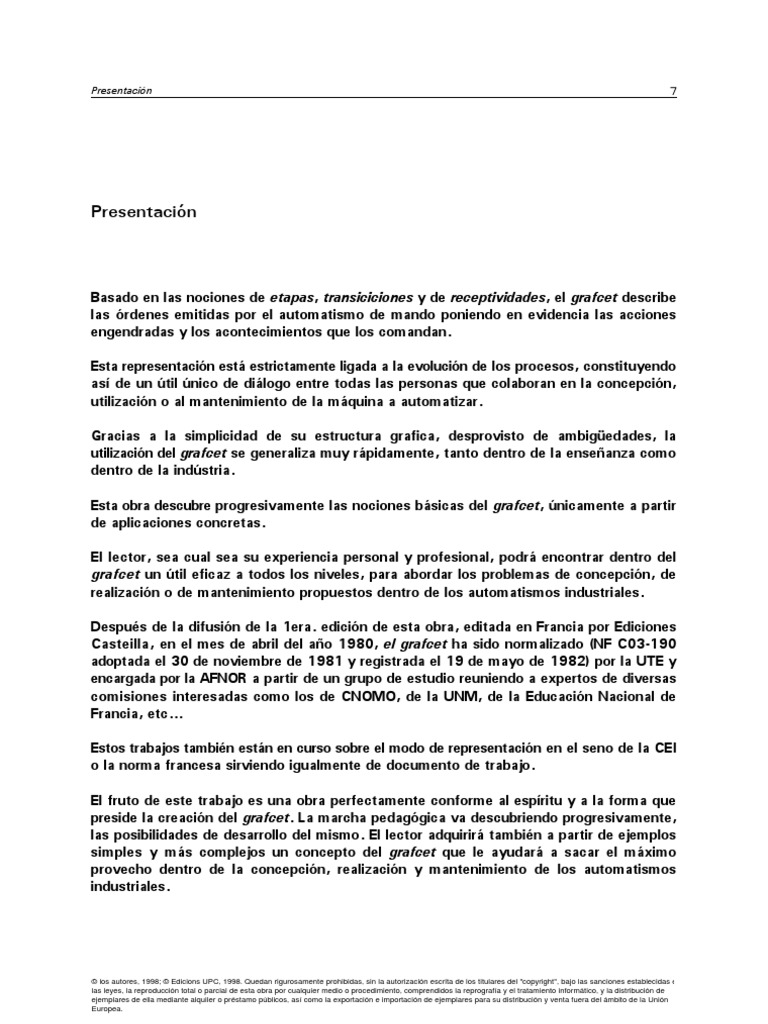 El GRAFCET Practica y Aplicaciones | PDF | Perforar | Ascensor