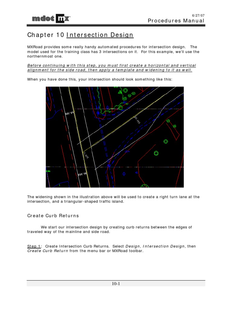 Chapter 10 Intersection Design: Procedures Manual | Download Free PDF ...
