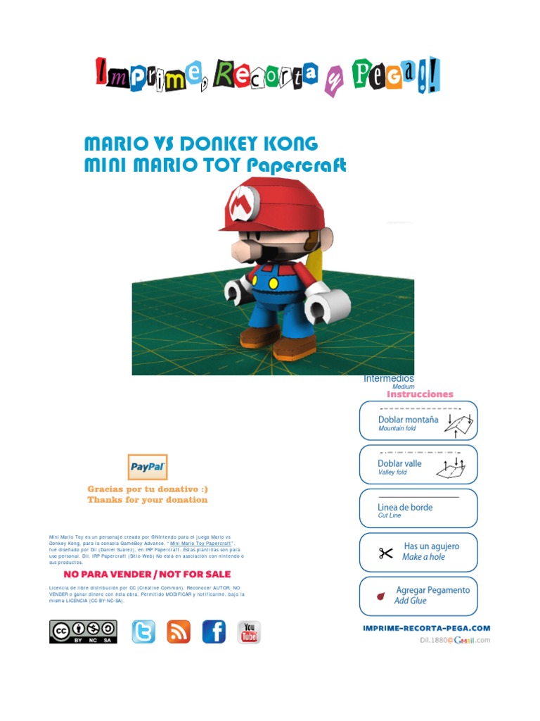 Mini Mario Toy Papercraft | PDF