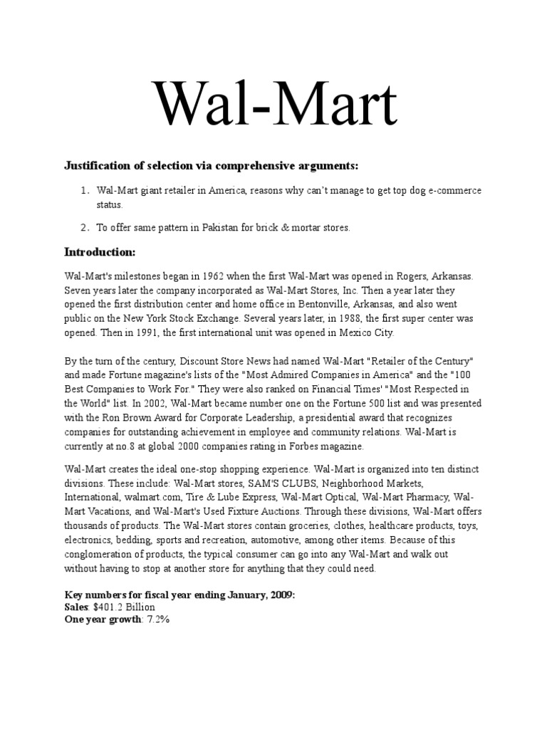 Walmart Analysis PDF | PDF