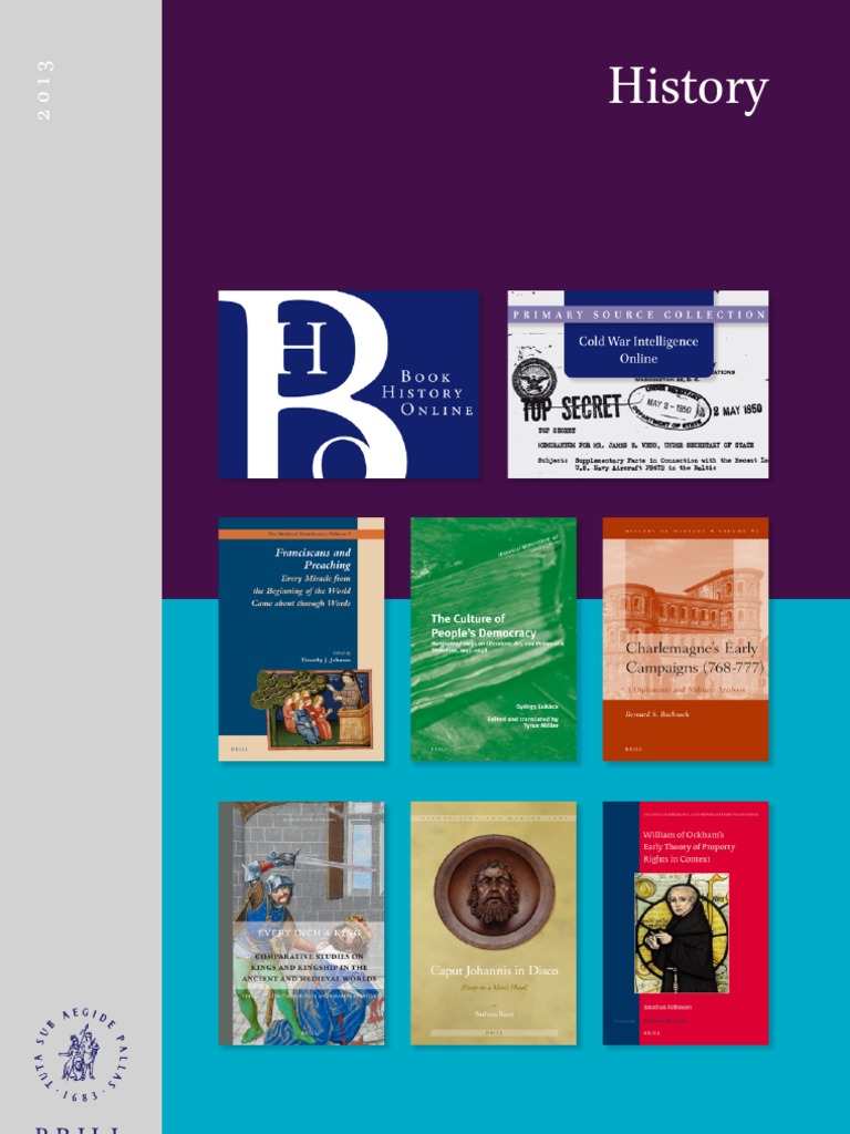 Brill History Catalog 2013 | PDF | Central Intelligence Agency | Books