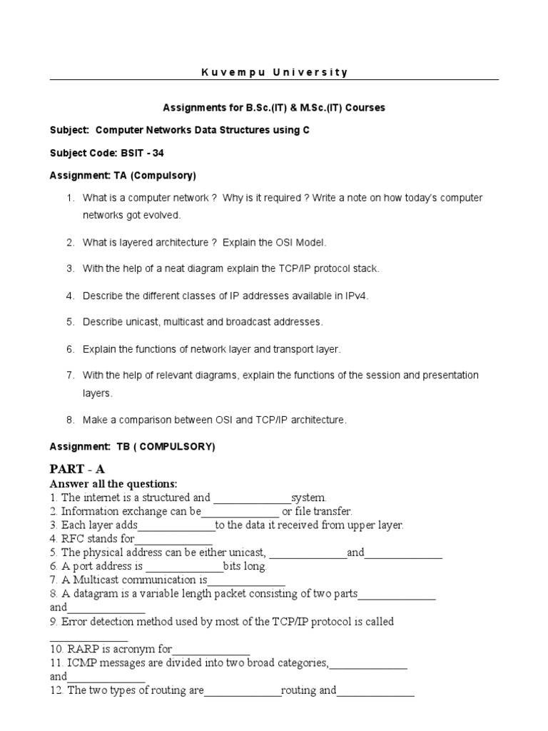 Assignment b34 | PDF | Internet Protocols | Internet Protocol Suite