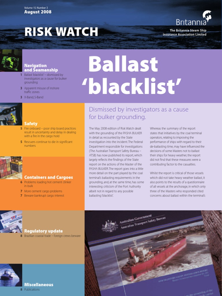 Risk Watch Vol 15 No 3 | PDF | Sailor | Ships