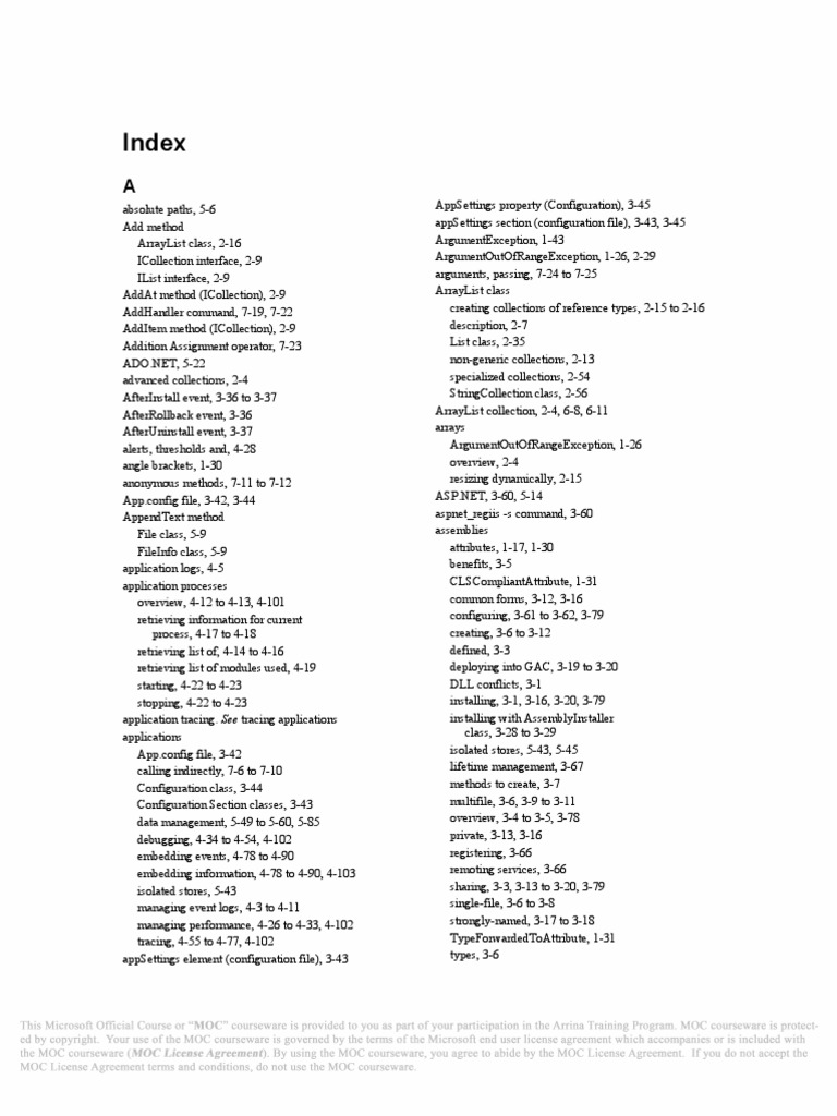 Index PDF Component Object Model Net Framework