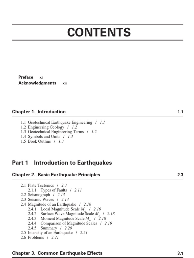 Introduction To Earthquakes: Preface Acknowledgments | PDF | Science ...