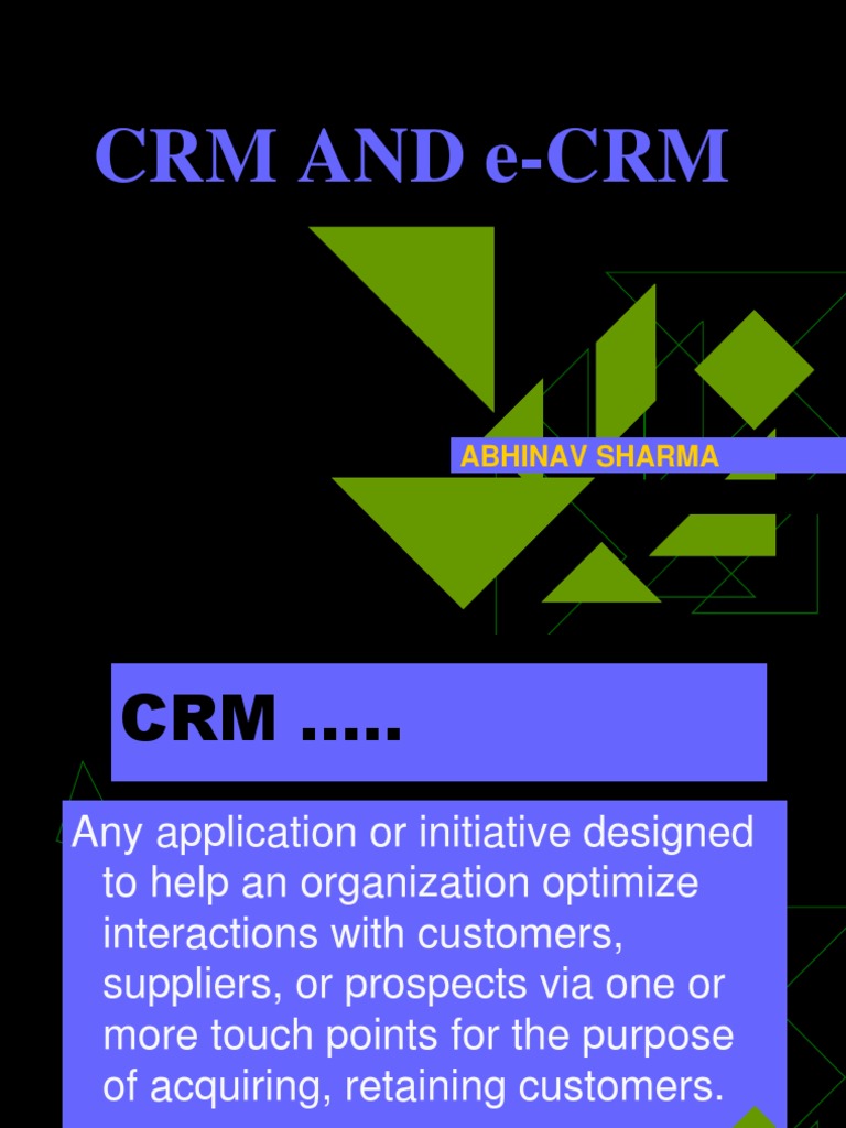 CRM Vs eCRM | Customer Relationship Management | Sales