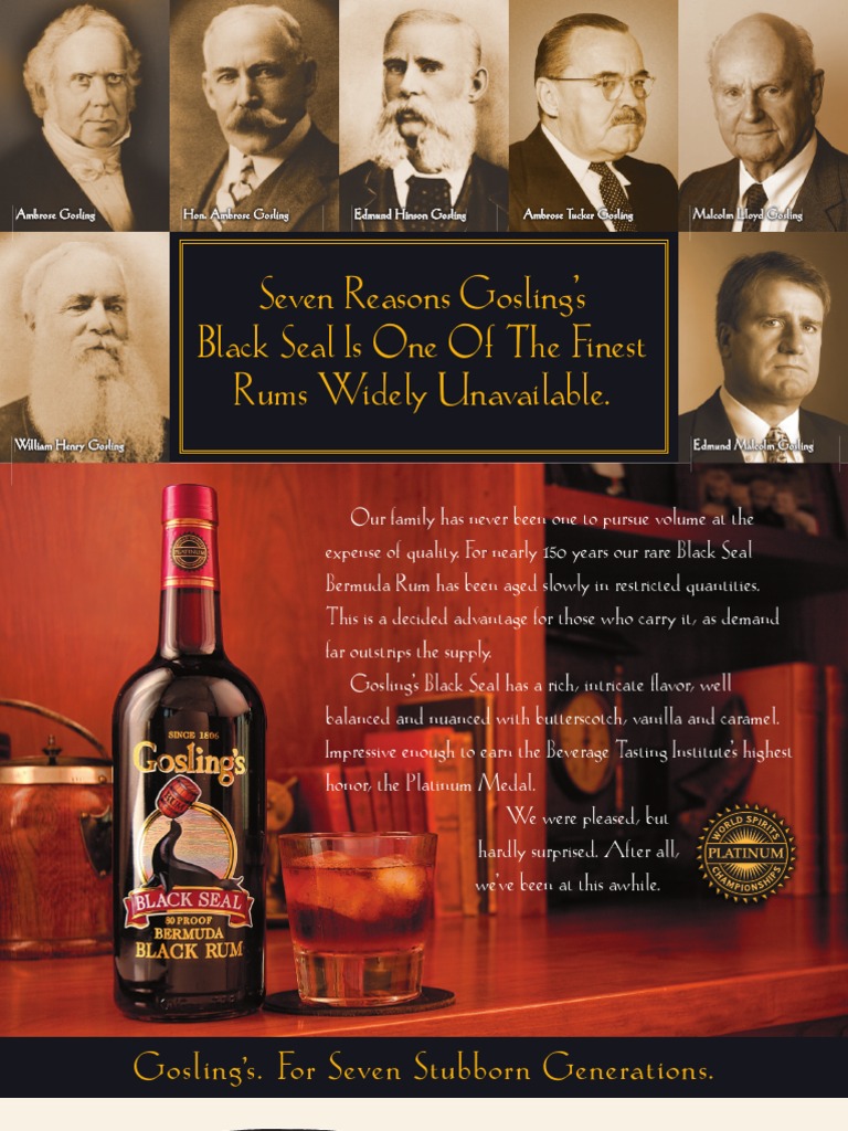 SF Gosling S 7 Generations Engl. | PDF | Rum | Alcohol