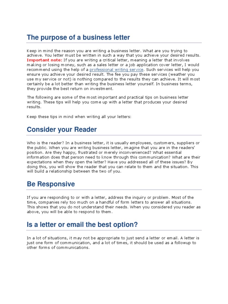 Business Letter's Essentials | PDF | Gratuity | Communication
