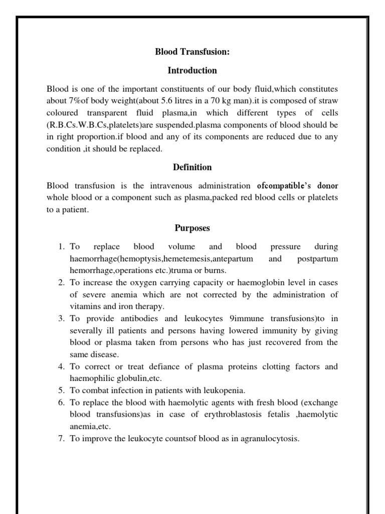 Blood Transfusion | Blood Type | Blood Donation