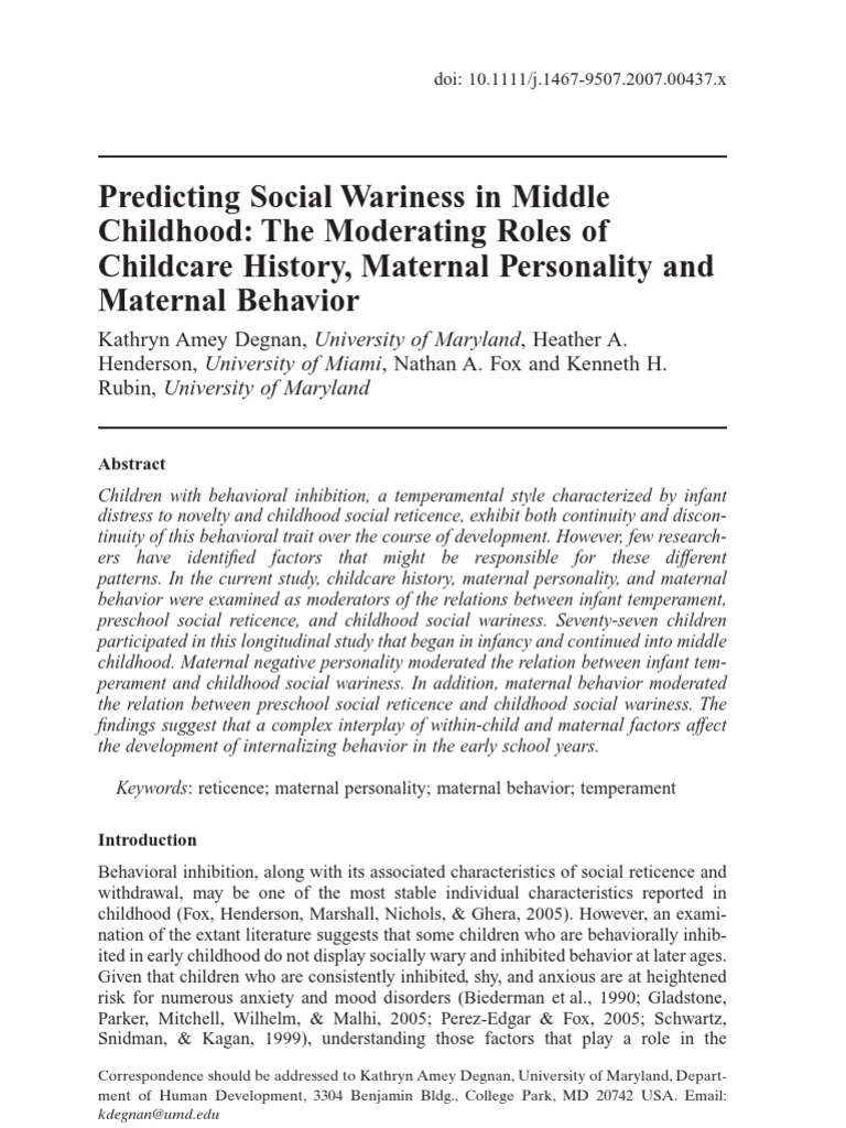 82 Cercetare | PDF | Social Inhibition | Temperament