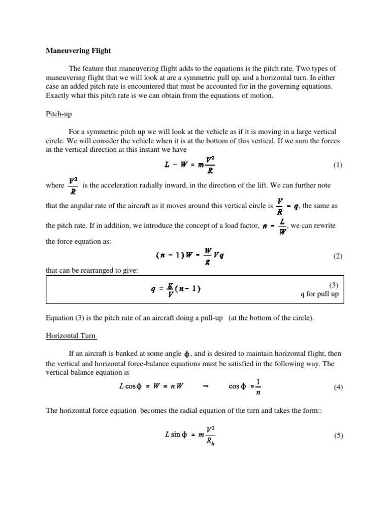 Maneuvering | PDF | Dynamics (Mechanics) | Physical Quantities