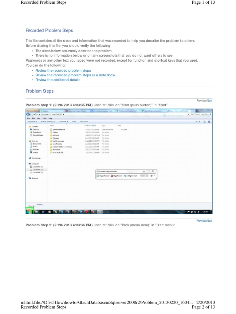 SQL Server 2008 R2 Problem Steps Guide | PDF | Ibm Pc Compatibles ...