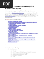 JEL Classification Codes Guide | PDF | Macroeconomics | Economics